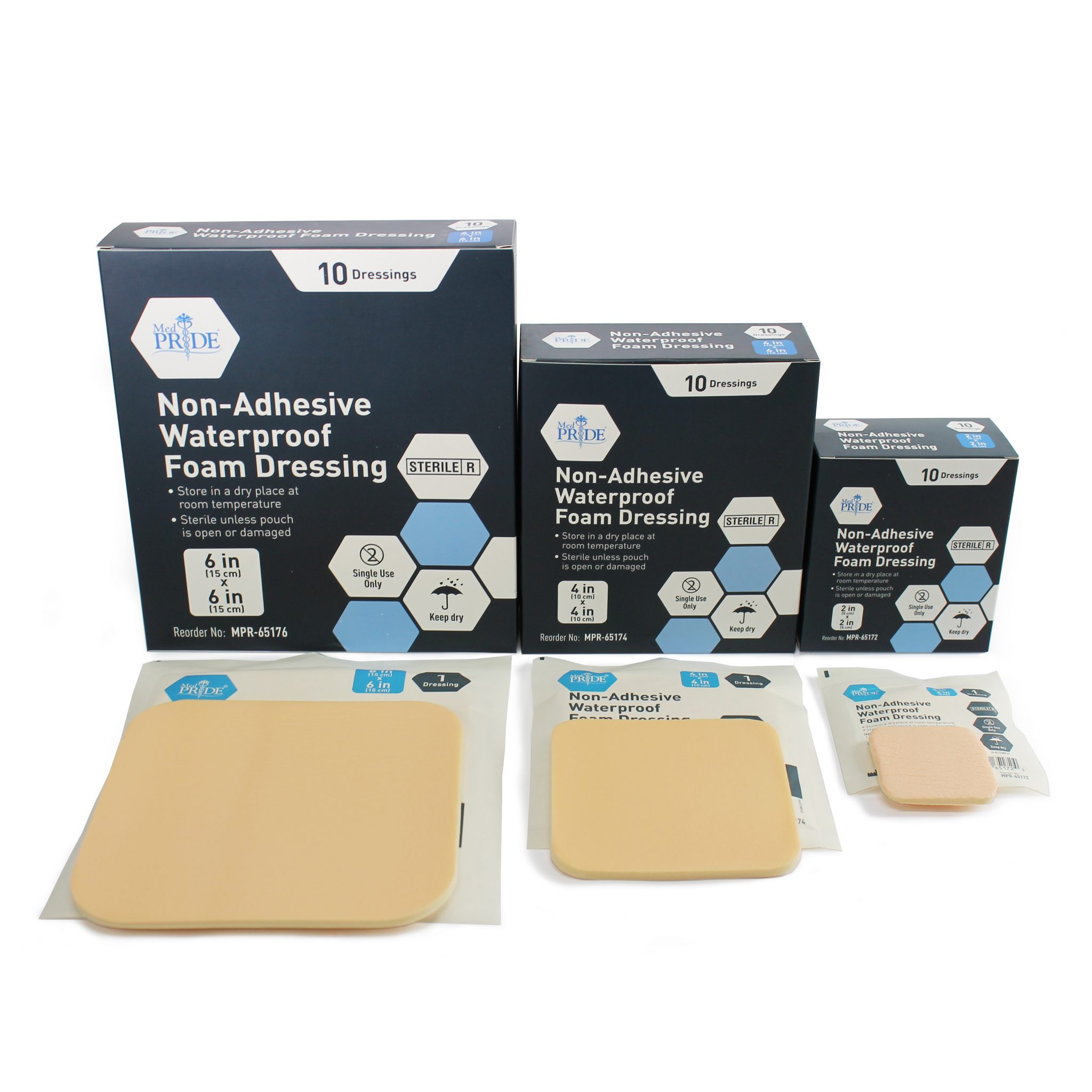 Waterproof Non-Adhesive Bordered Foam Dressing - MedPride