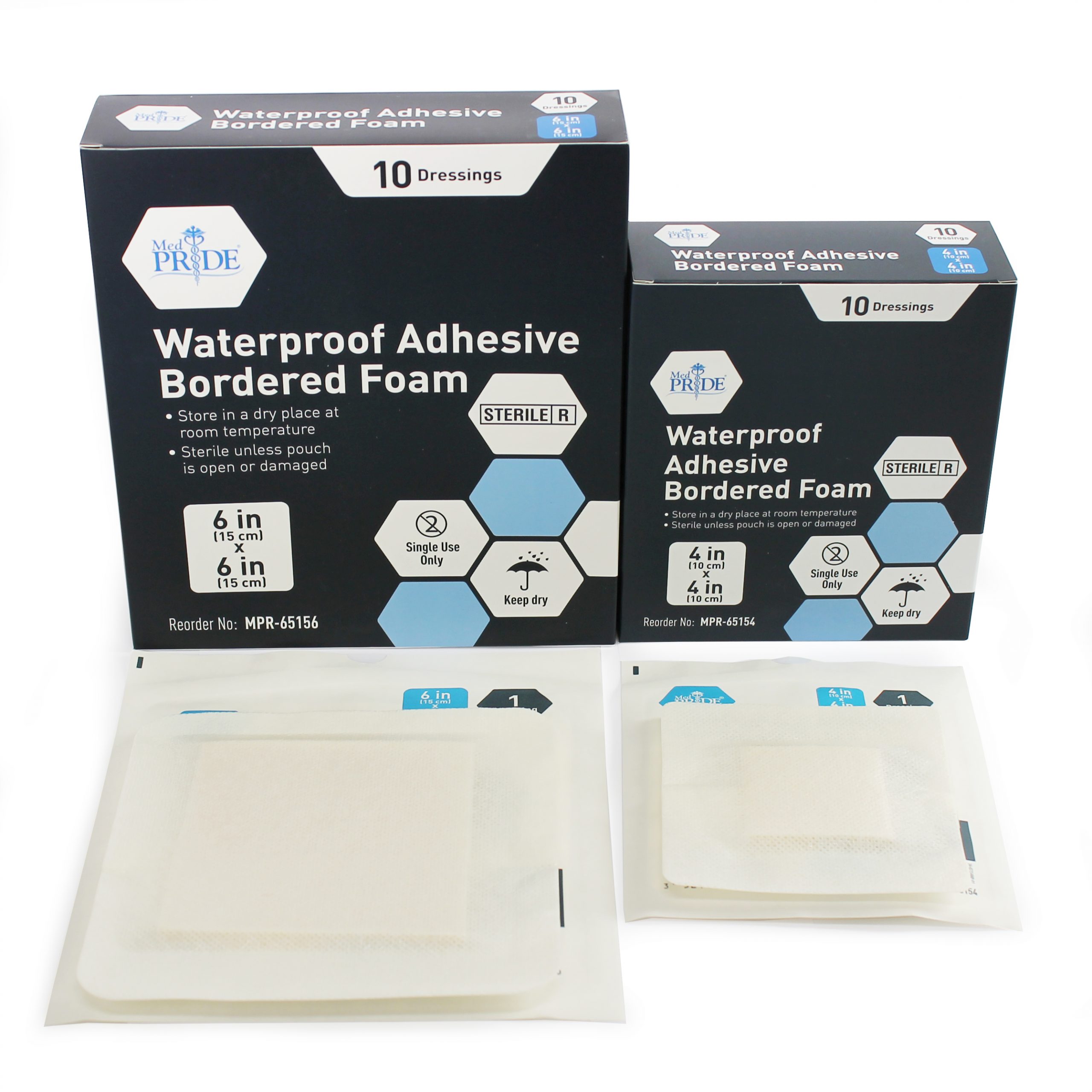 Waterproof Adhesive Bordered Foam Dressing - MedPride